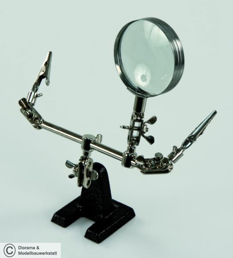 Dritte Hand mit Lupe 2-fache Vergrößerung McVoice, 46mm dm - Diorama ...